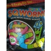 Nuclear Sqworms Sour Neon Gummi Worms: Calories, Nutrition Analysis ...