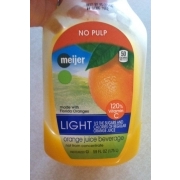 Meijer Orange Juice, Original, Light: Calories, Nutrition Analysis ...