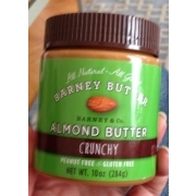 Barney & Co Barney Butter, Almond Butter, Crunchy: Calories, Nutrition ...