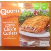 Quorn Chik'N Cutlets, Meatless And Soy-Free, Cranberry & Goat Cheese ...