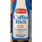 Rich's Coffee Rich Creamer, Non-Dairy: Calories, Nutrition Analysis ...
