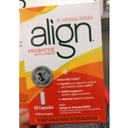 Align Probiotic Supplement, Capsules: Calories, Nutrition Analysis ...