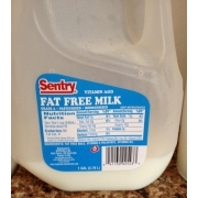 Sentry Fat Free Milk: Calories, Nutrition Analysis & More | Fooducate