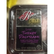 Russer Deli Sliced Turkey Pastrami, Cured With Dark Turkey Coated With ...