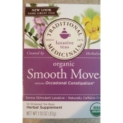 Traditional Medicinals Organic Smooth Move, Laxative Teas: Calories ...