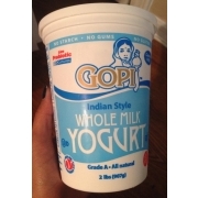 Gopi Indian Style Whole Milk Yogurt: Calories, Nutrition Analysis ...
