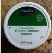 Essential Everyday Onion & Chive Cream Cheese Spread: Calories ...