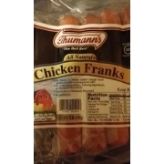 Thumann's All Natural Chicken Franks: Calories, Nutrition Analysis ...