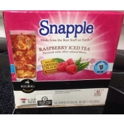 Snapple K-Cup Packs, Raspberry Iced Tea: Calories, Nutrition Analysis ...