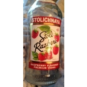 Stolichnaya Stoli Razberi Flavored Premium Vodka: Calories, Nutrition ...