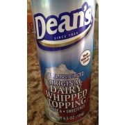 Dean's Ultra-Pasteurized Original Dairy Whipped Topping: Calories ...