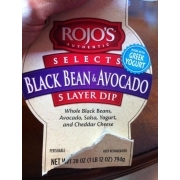 Rojo's Black Bean and Avocado 5 layer dip: Calories, Nutrition Analysis ...
