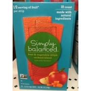 Simply Balanced Fruit & Vegetable Strips Orchard Blend: Calories ...