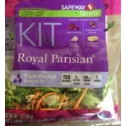 Safeway Farms Salad Kit, Royal Parisian: Calories, Nutrition Analysis ...