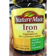 Nature Made Iron, Dietary Supplement: Calories, Nutrition Analysis ...