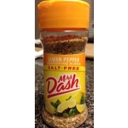 Mrs. Dash Lemon Pepper Seasoning Blend, Salt Free: Calories, Nutrition ...