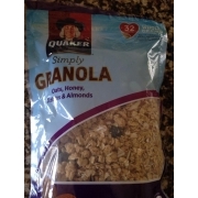 Quaker Simply Granola, Oat, Honey, Raisins And Almonds: Calories ...