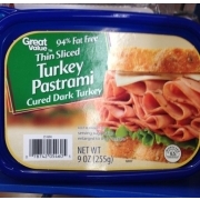 Great Value Thin Sliced Turkey Pastrami Cured Dark Turkey: Calories ...