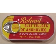Roland Flat Fillets Of Anchovies, In Olive Oil: Calories, Nutrition ...