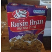 Shurfine Cereal, High Fiber, Raisin Bran: Calories, Nutrition Analysis ...