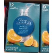 Simply Balanced Drink Mix Lemonade: Calories, Nutrition Analysis & More ...