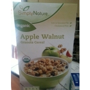 Simply Nature Organic Apple Walnut, Granola Cereal: Calories, Nutrition ...