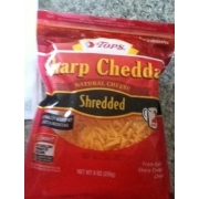 Tops Sharp Cheddar Cheese: Calories, Nutrition Analysis & More | Fooducate