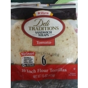 Tops Deli Traditions, Sandwich Wraps: Calories, Nutrition Analysis ...