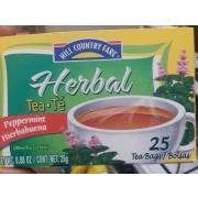 Hill Country Fare Herbal, Peppermint: Calories, Nutrition Analysis ...