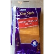 Great Value Deli Style Sliced Sharp Cheddar Cheese: Calories, Nutrition ...