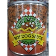 Tony Packo's Hot Dog Sauce With Beef: Calories, Nutrition Analysis ...
