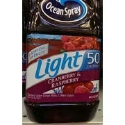 Ocean Spray Juice Drink, Cranberry & Raspberry, Light: Calories ...