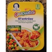 Gerber Graduates Lil' Entrees, Cheese Ravioli In Tomato Sauce With ...