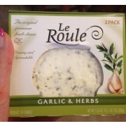 Le Roule Gourmet Cheese, Garlic And Herbs: Calories, Nutrition Analysis ...