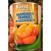 Great Value Mandarin Oranges, Whole Segments In Light Syrup: Calories, Nutrition Analysis & More ...