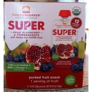 Happy Squeeze Super, Pureed Fruit Snack: Calories, Nutrition Analysis ...