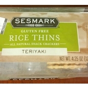 Sesmark Rice Thins, All Natural Snack Crackers, Teriyaki: Calories ...