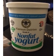 Karoun Dairies Karoun Dairies, Grade A Nonfat Yogurt: Calories ...