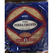 Meijer Pizza Crusts, Thin: Calories, Nutrition Analysis & More | Fooducate