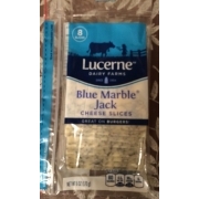 Lucerne Dairy Farms Blue Marble Jack Cheese Slices: Calories, Nutrition ...