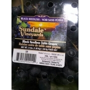 Sundale Vineyards Black Seedless Table Grapes: Calories, Nutrition ...