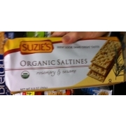 Suzie's Organic Saltines, Rosemary & Sesame, Crackers: Calories ...