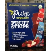 Pure Organic Fruit Strips, Variety Pack: Calories, Nutrition Analysis ...