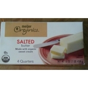 Meijer Organics Butter, Salted: Calories, Nutrition Analysis & More ...