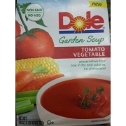 Dole Garden Soup Tomato Vegetable: Calories, Nutrition Analysis & More ...