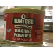 Rumford Baking Powder: Calories, Nutrition Analysis & More | Fooducate