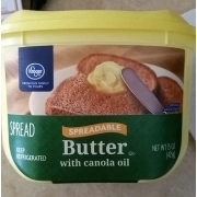 Kroger Spreadable Butter With Canola Oil, Spread: Calories, Nutrition ...