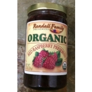 Randall Family Organic Red Raspberry Preserves: Calories, Nutrition ...