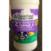 Cloverland Farms Dairy Milk, 20% Reduced Fat: Calories, Nutrition ...
