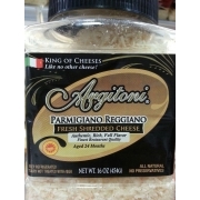 Argitoni Parmigiano Reggiano, Fresh Shredded Cheese: Calories ...